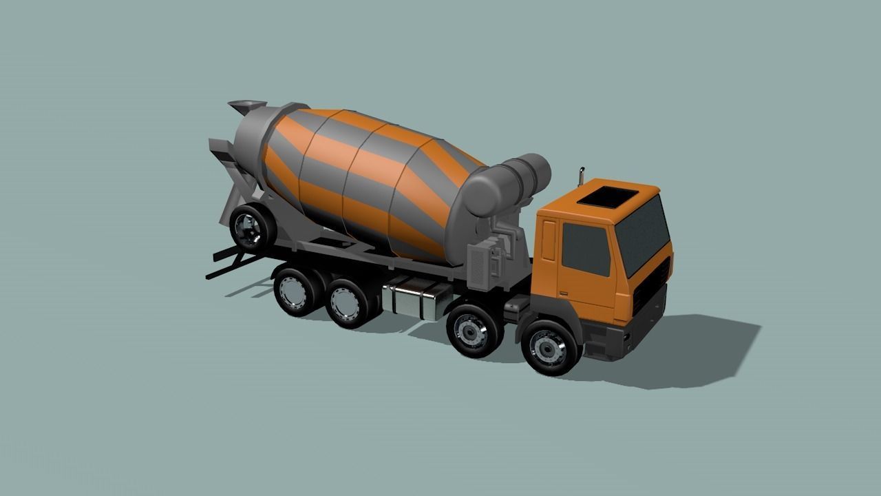 Truck mixer MAZ 3D model | CGTrader