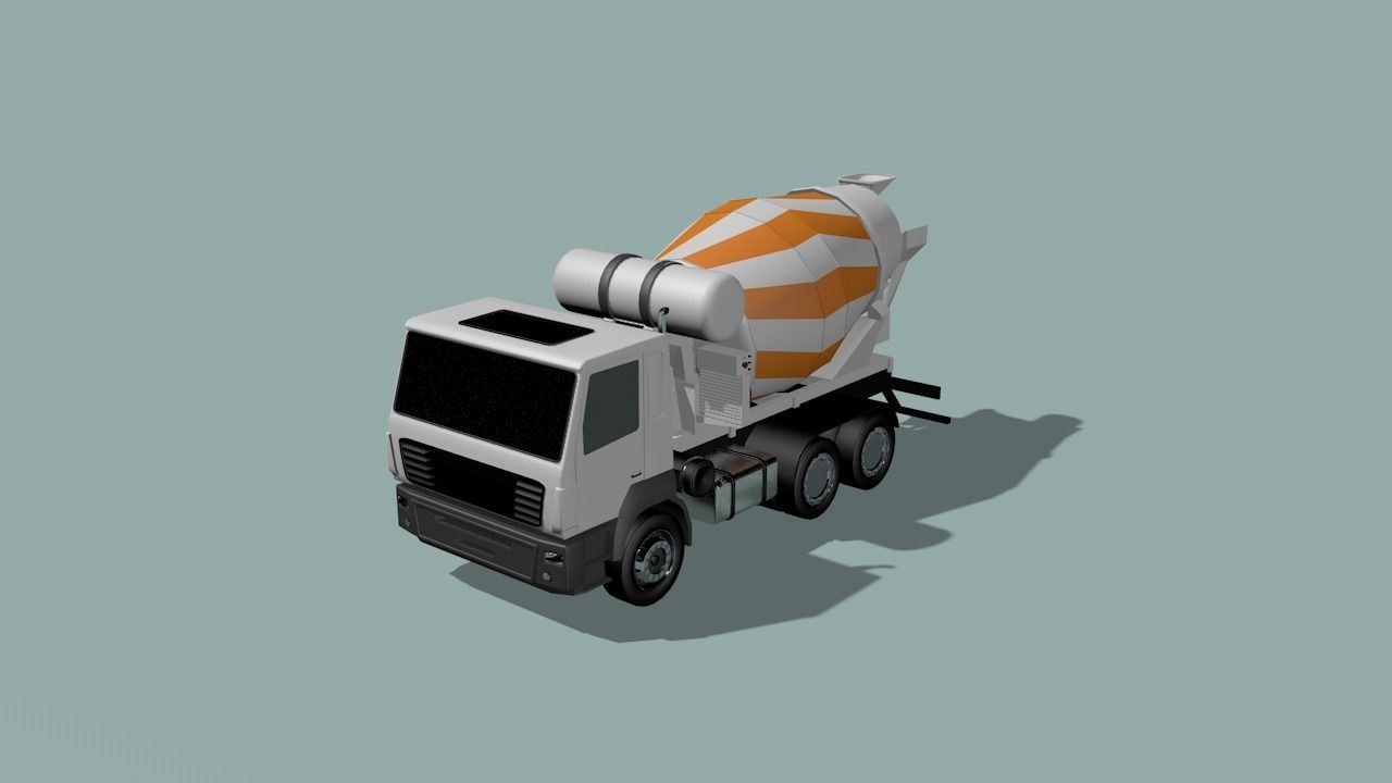 Truck mixer MAZ 3D model | CGTrader