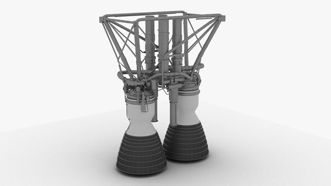 LR-87 Titan II Rocket Engine 3D model | CGTrader