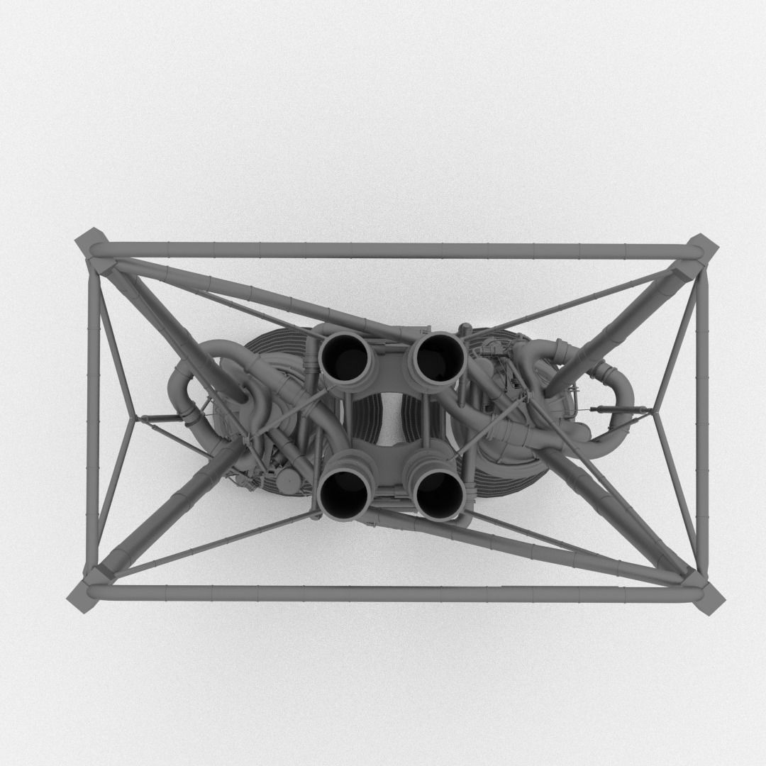 LR-87 Titan II Rocket Engine 3D model | CGTrader