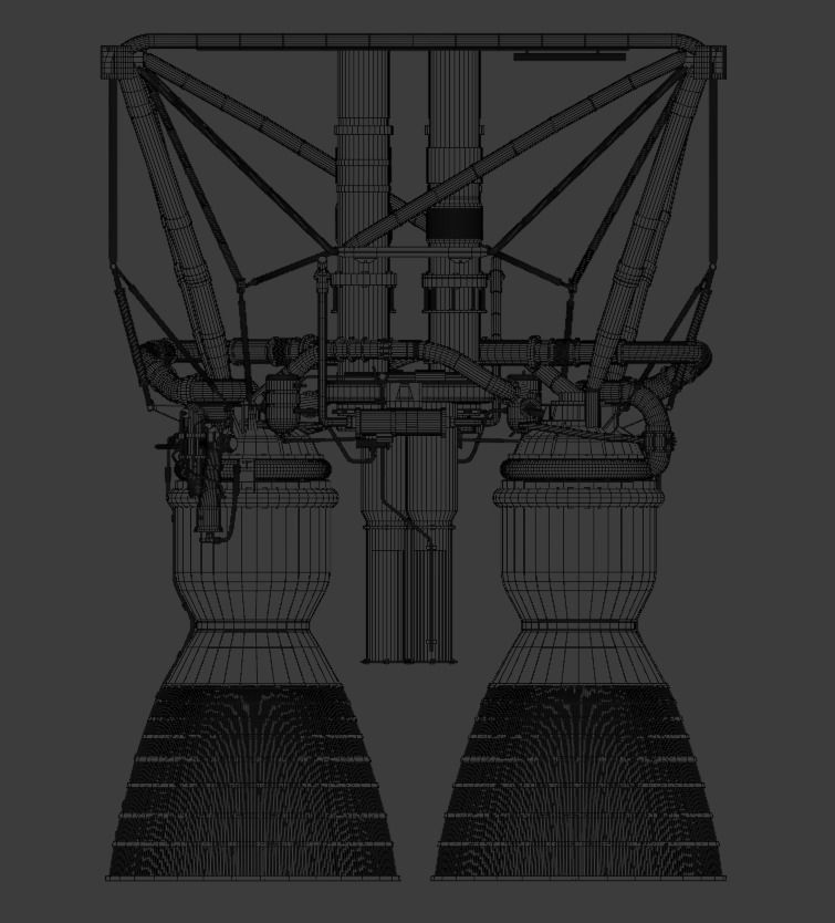 LR-87 Titan II Rocket Engine 3D model | CGTrader