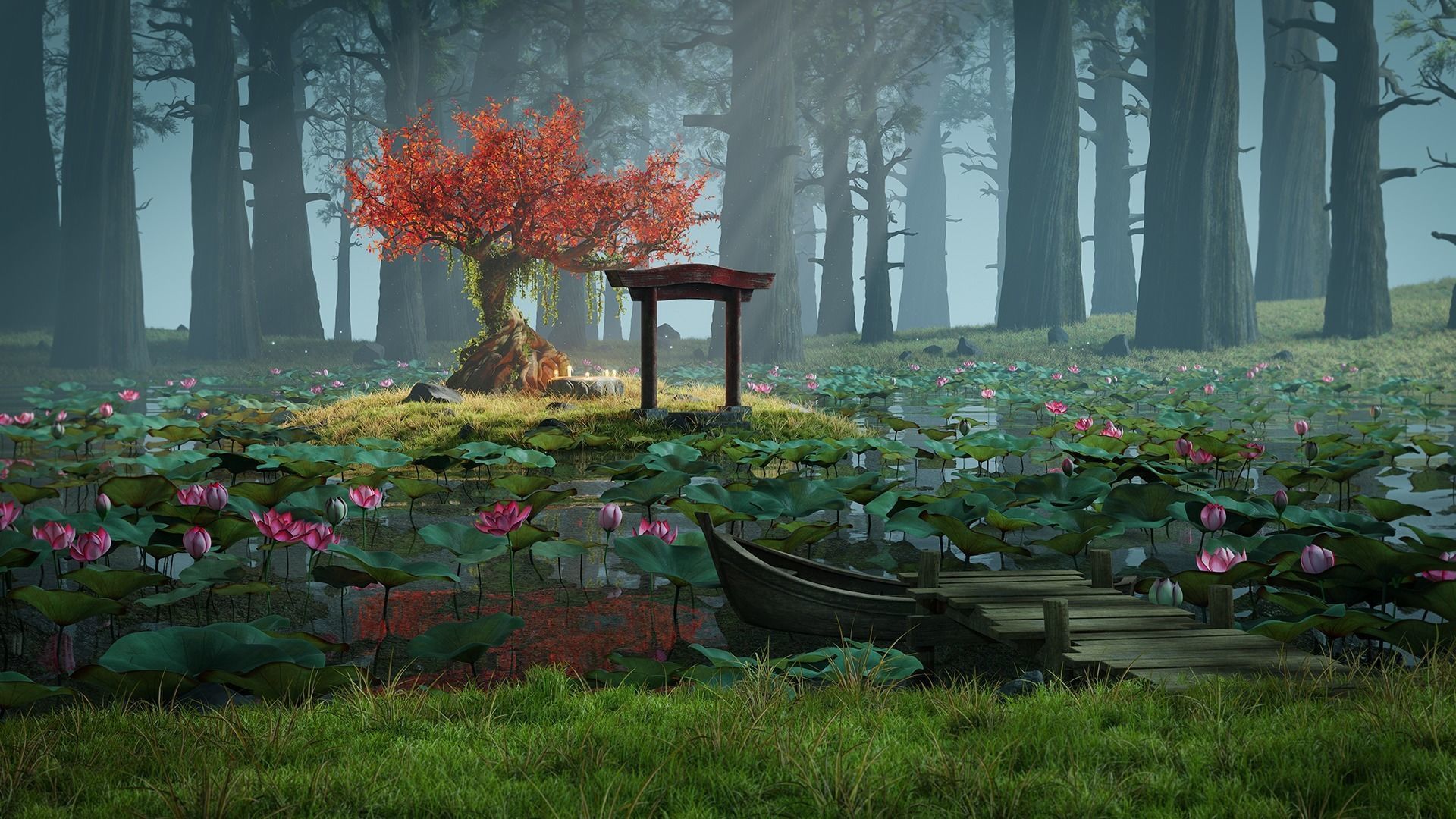 3D model Asia Lotus 3D model VR / AR / low-poly | CGTrader