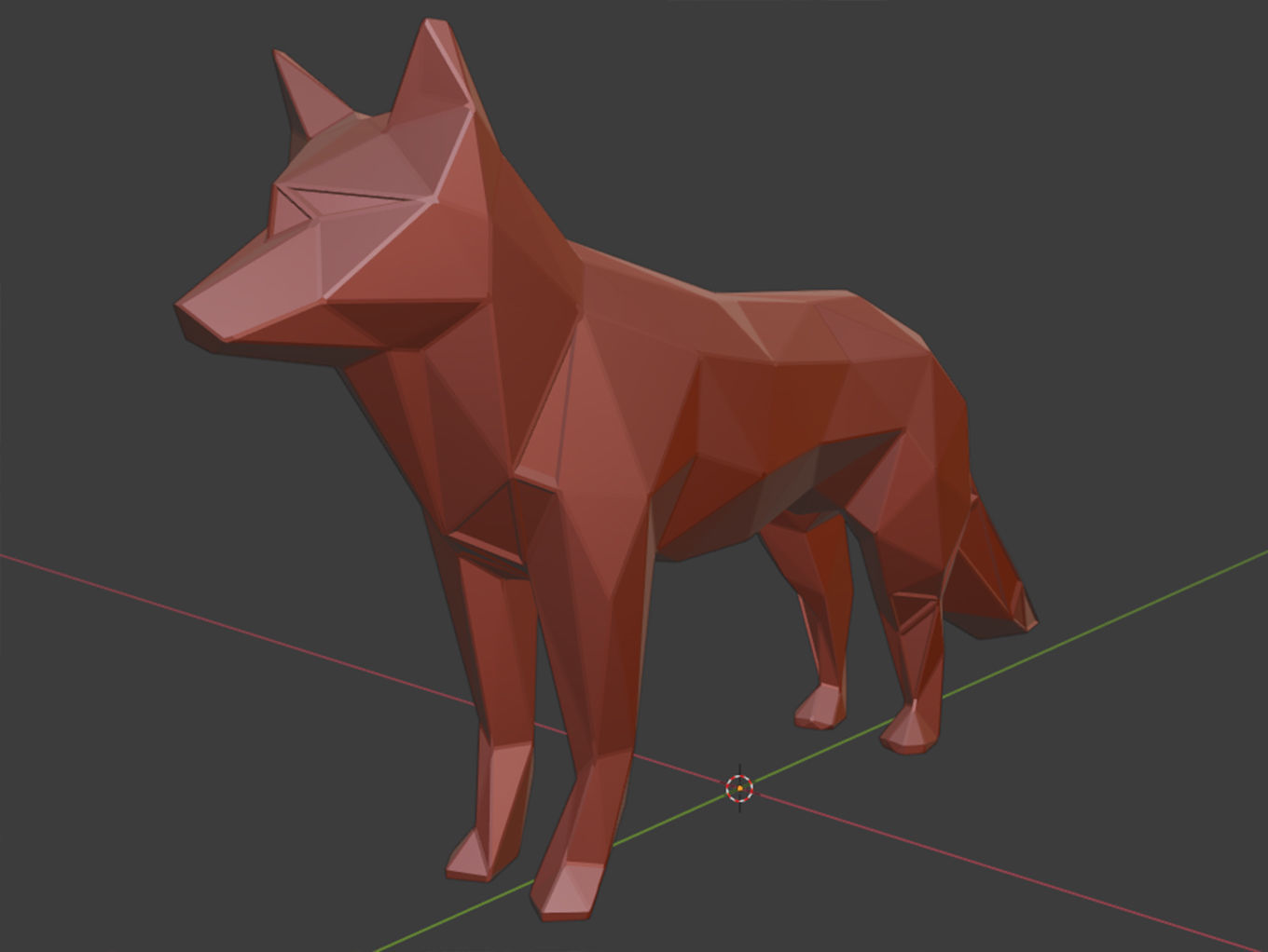 Polygonal Fox Parametric 3D model 3D printable | CGTrader