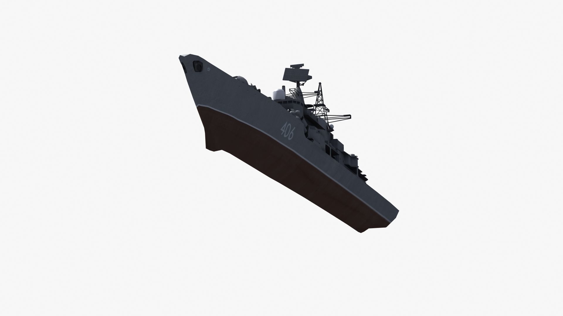 3D model Sovremenny Destroyer VR / AR / low-poly | CGTrader