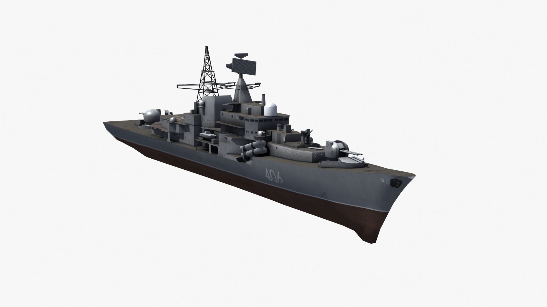 3D model Sovremenny Destroyer VR / AR / low-poly | CGTrader