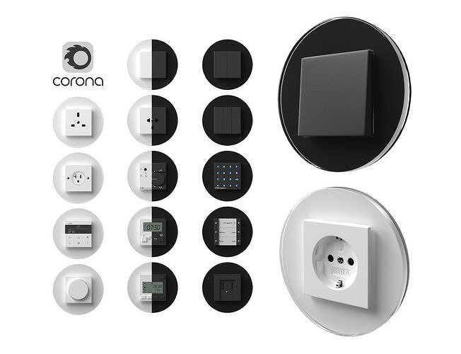 3D model Gira studio flush-mounted VR / AR / low-poly | CGTrader