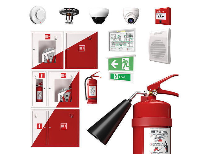 3D model Fire Fighting Set VR / AR / low-poly | CGTrader