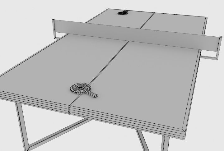 Ping Pong Table low-poly free 3D model | CGTrader