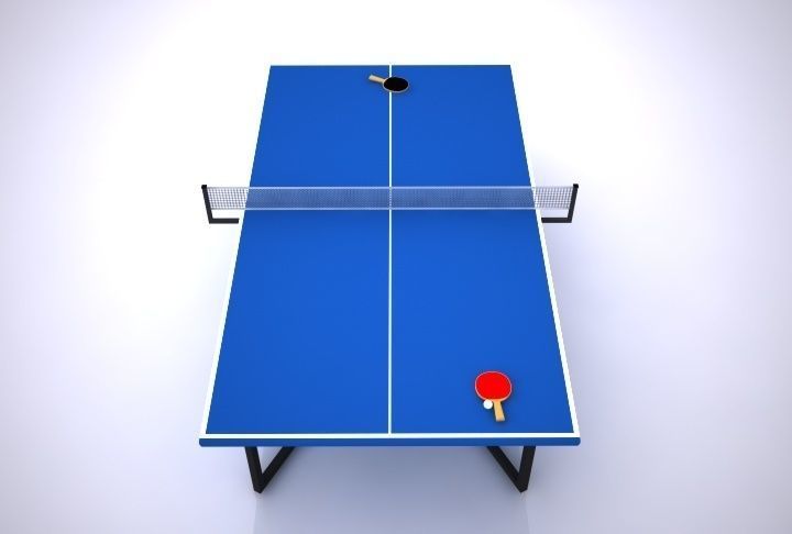 Ping Pong Table low-poly free 3D model | CGTrader