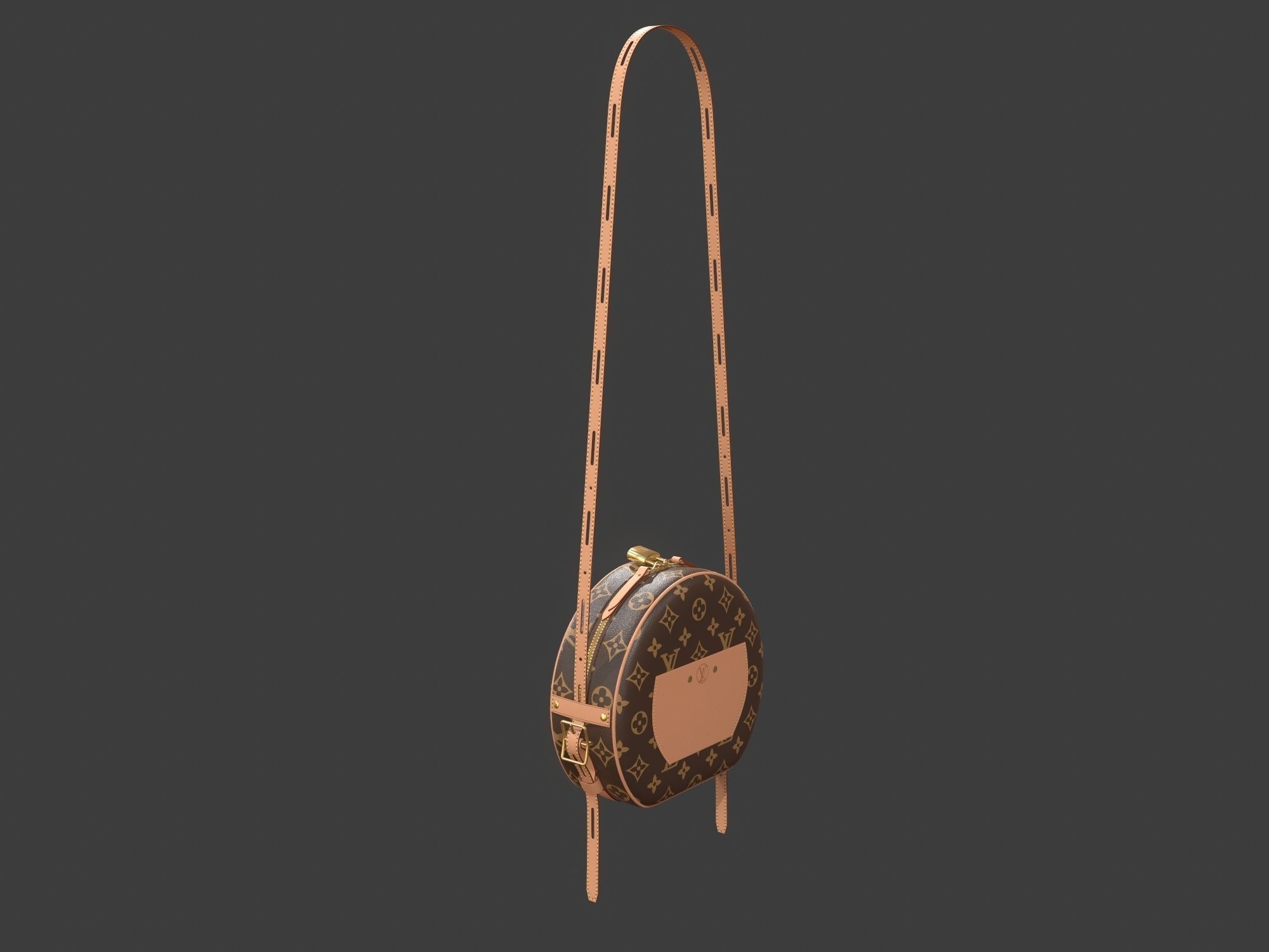 3D model Louis Vuitton Boite Chapeau Souple Bag Monogram Leather VR ...