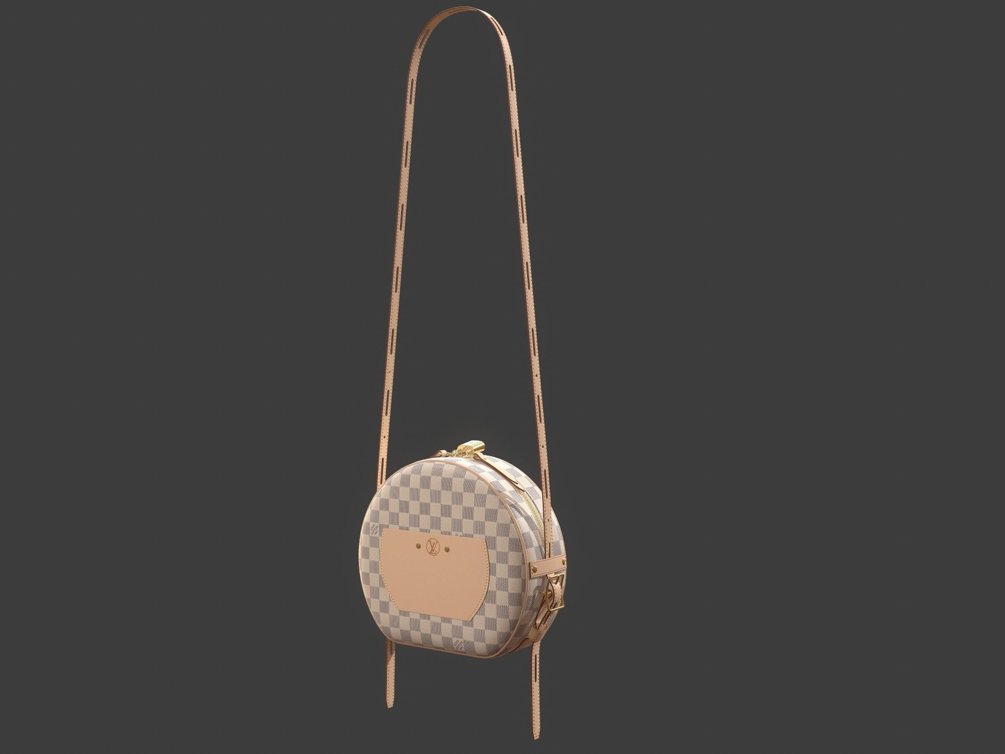 3D model Louis Vuitton Boite Chapeau Souple Bag Azur Damier Ebene Pink ...