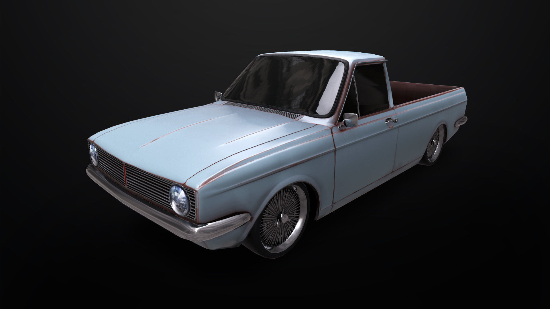 3D model Vanet Peykan - Rusty Classic Car VR / AR / low-poly | CGTrader