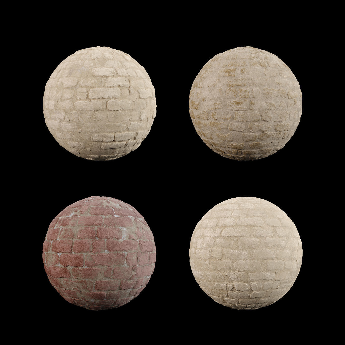 Texture Desert Limestone Brick Tiles Material PBR 200 x 200 cm VR / AR ...