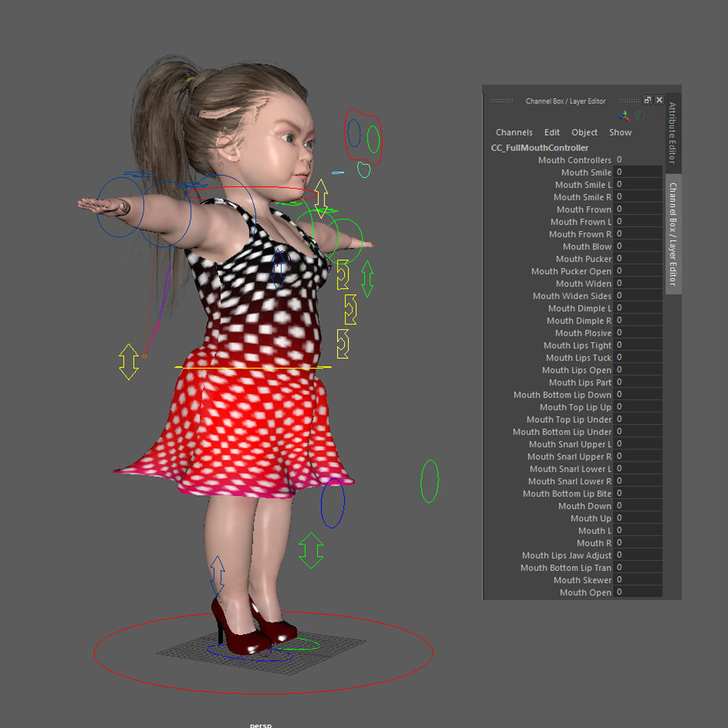 3D model Full Rigged Cute Chubby Girl VR / AR / low-poly | CGTrader