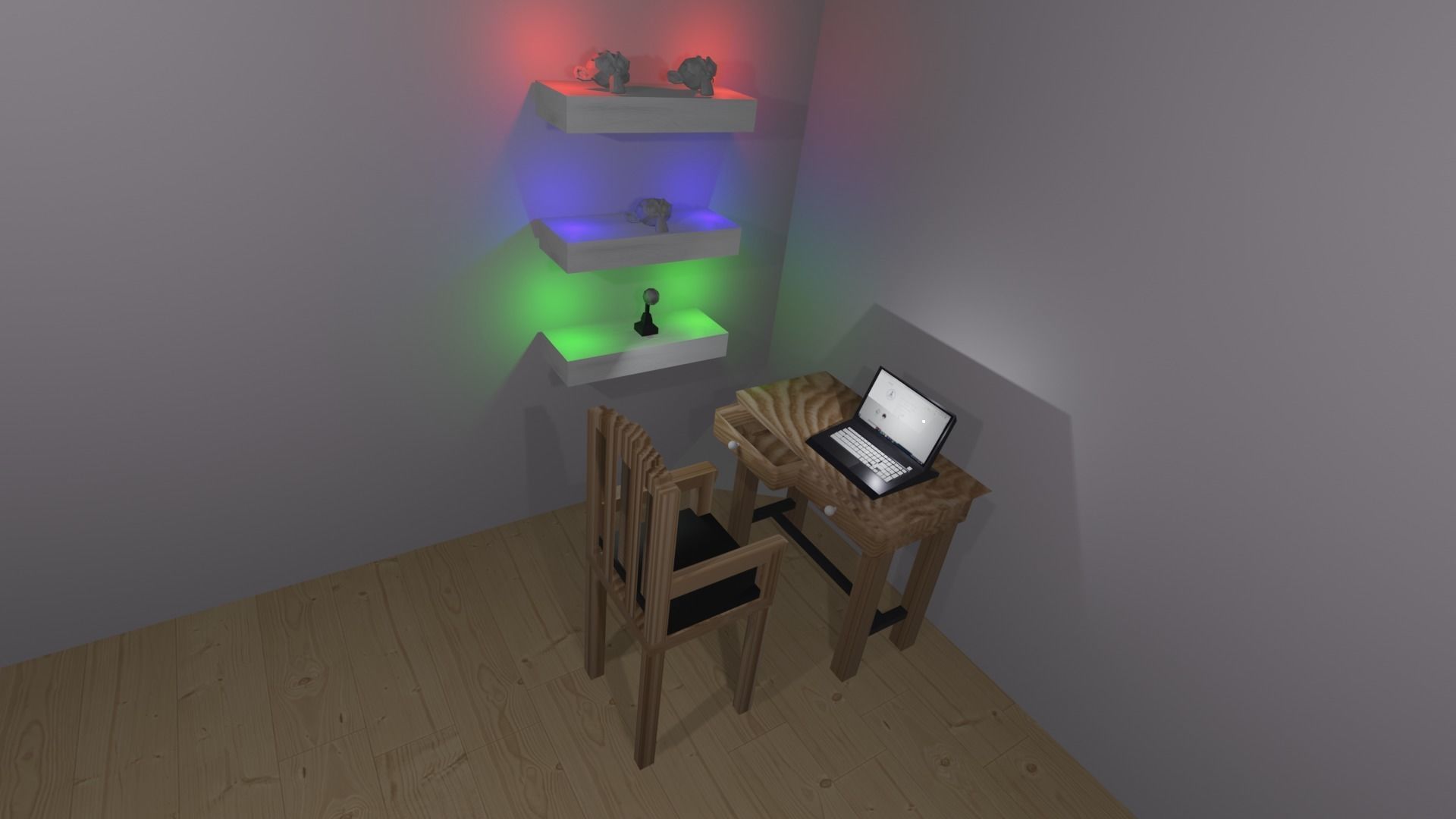 3D model Laptop setup VR / AR / low-poly | CGTrader