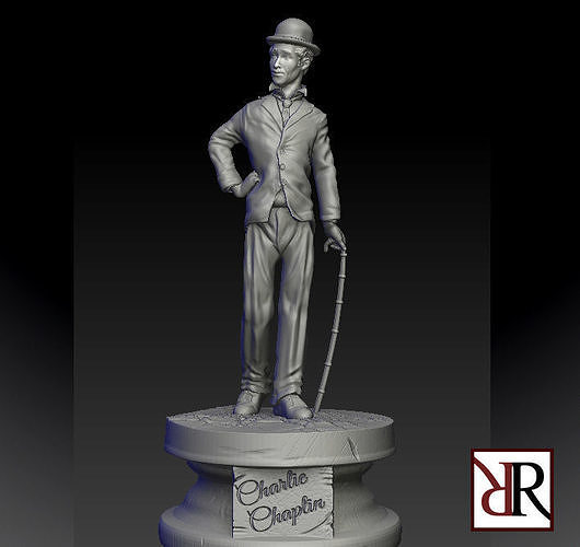 charlie chaplin 3D model 3D printable | CGTrader