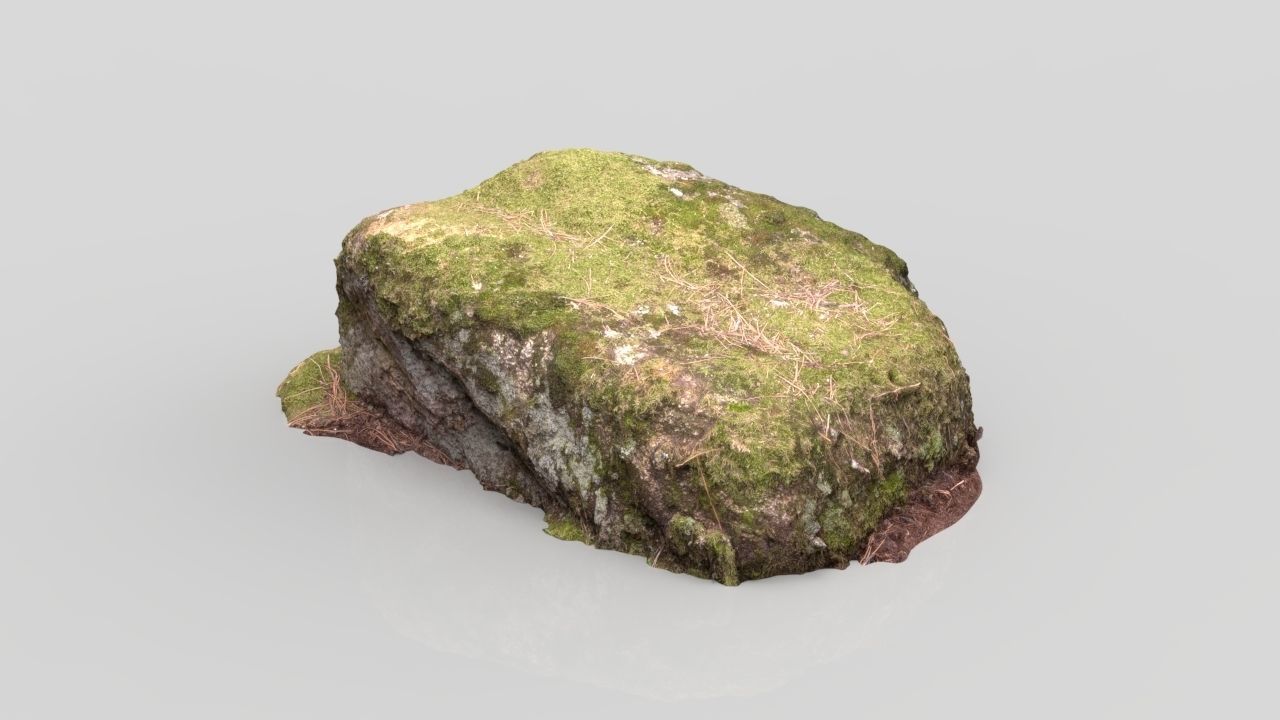 3D model MOSS ROCK 4 VR / AR / low-poly | CGTrader