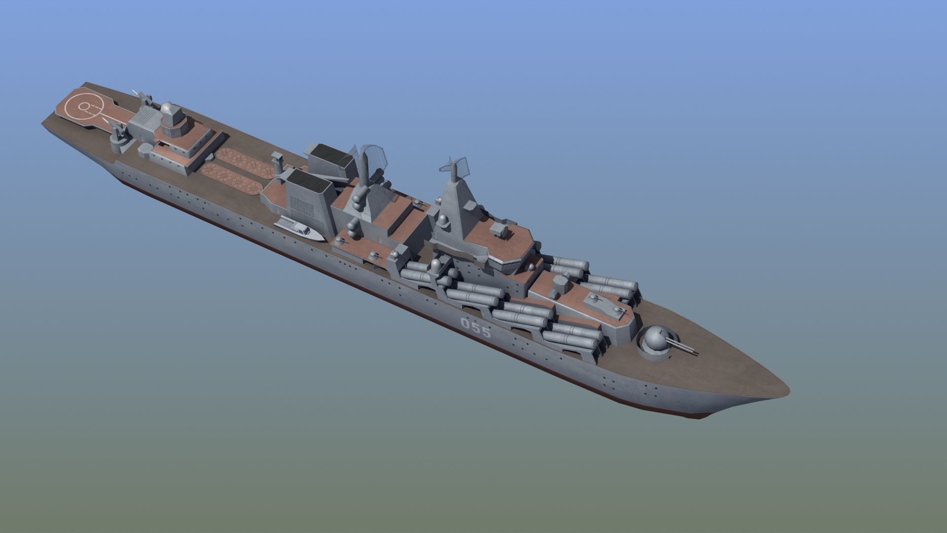 3D model Slava Class Cruiser VR / AR / low-poly | CGTrader