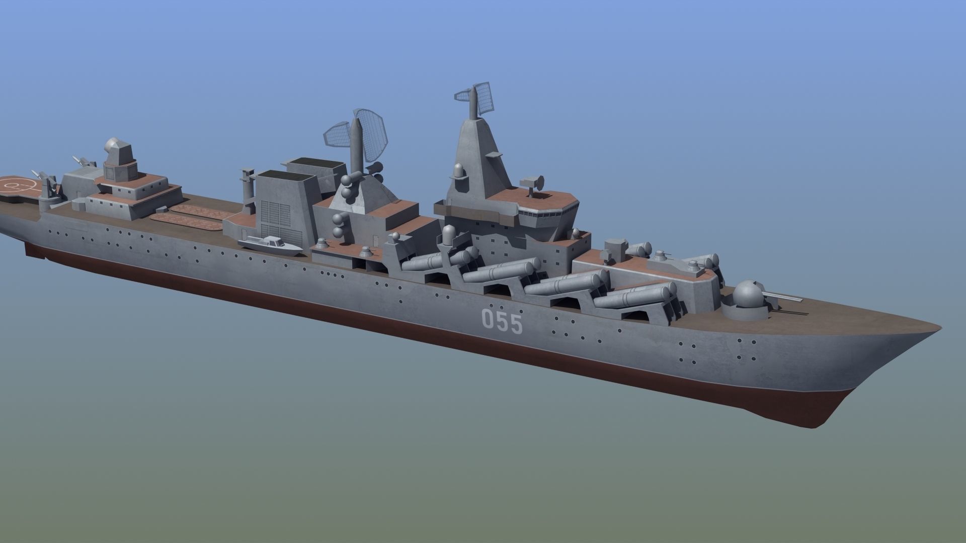 3D model Slava Class Cruiser VR / AR / low-poly | CGTrader