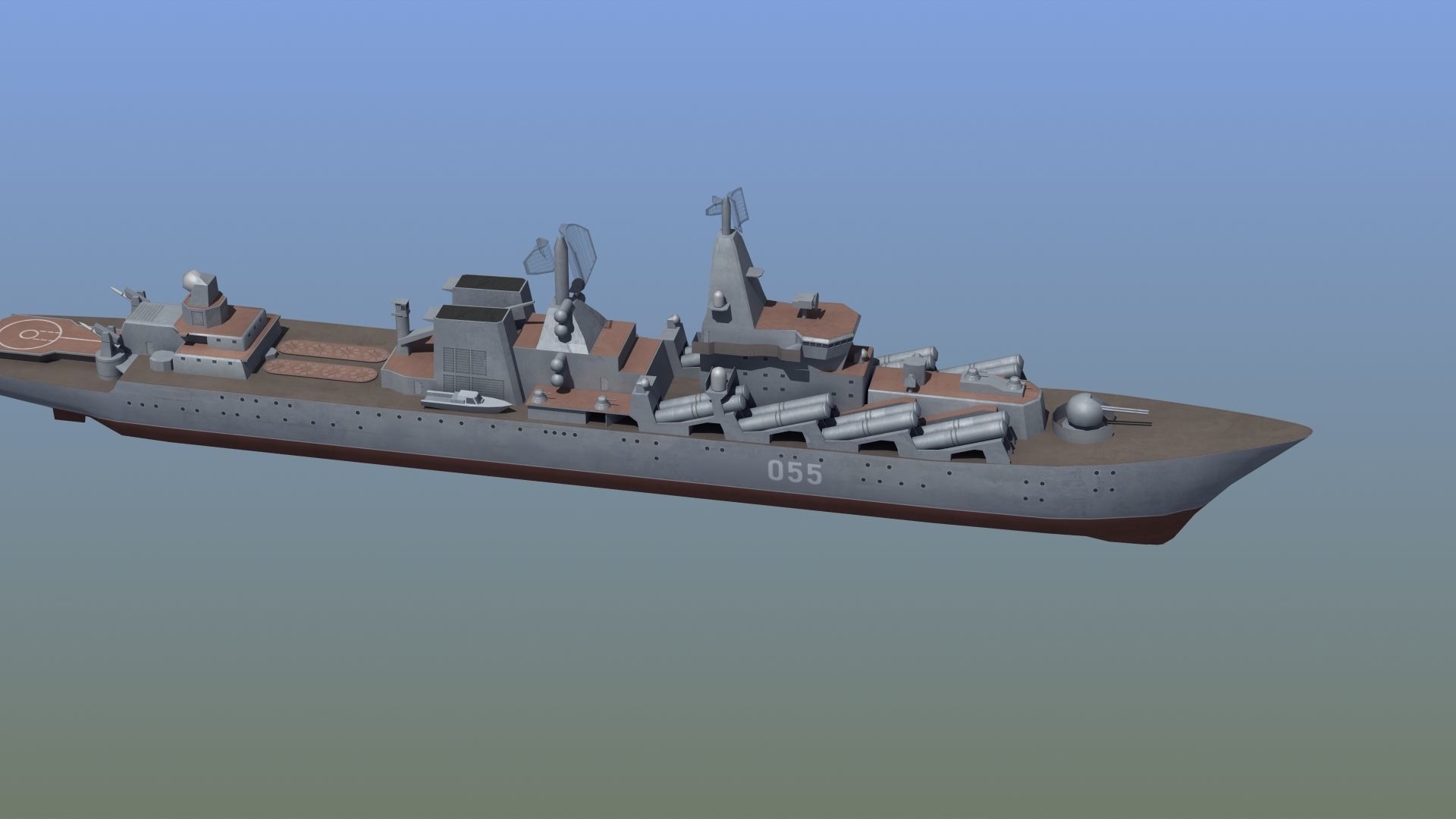 3D model Slava Class Cruiser VR / AR / low-poly | CGTrader