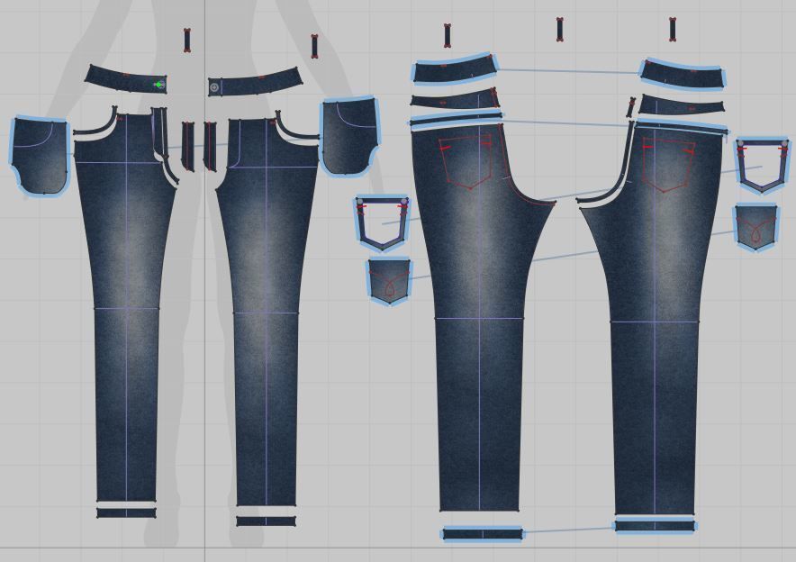 Skinny jeans for Marvelous Designer CLO 3D model 3D model | CGTrader