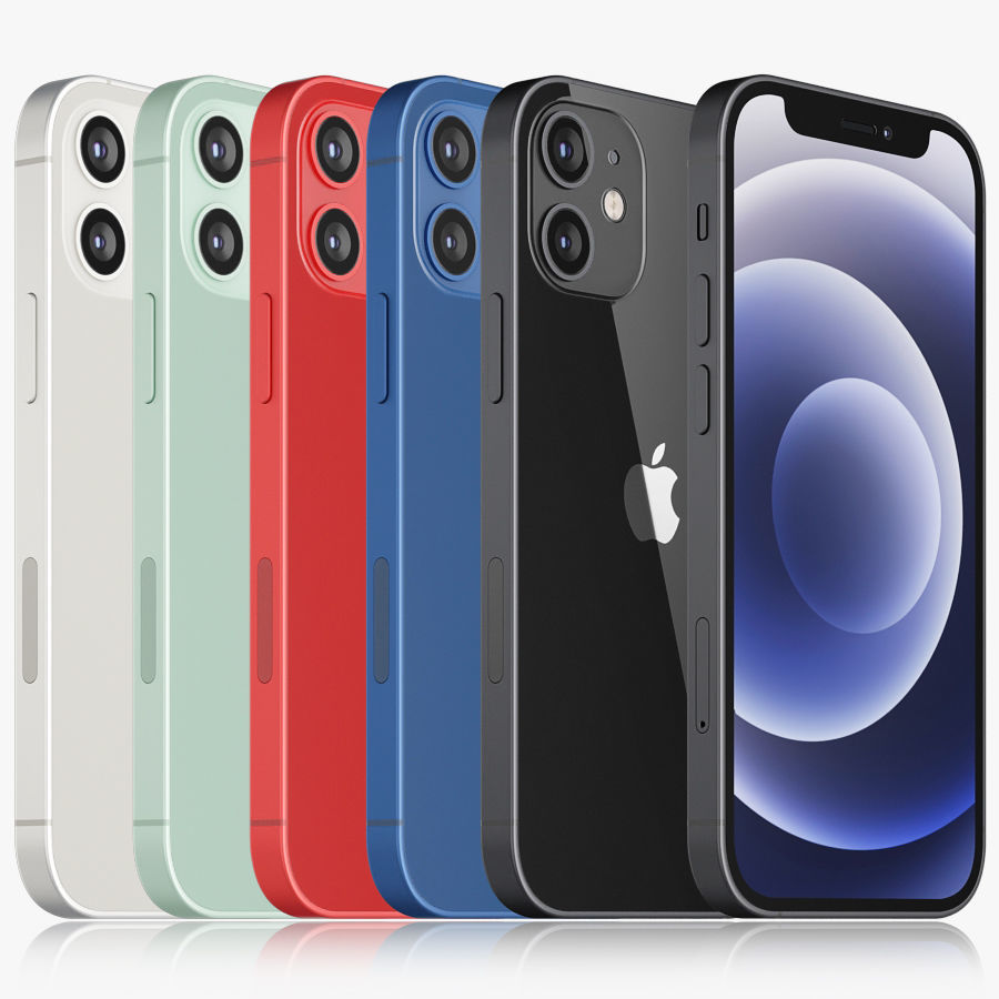 Apple iPhone 12 mini and 12 and 12 pro and 12 pro MAX all colors 3D ...