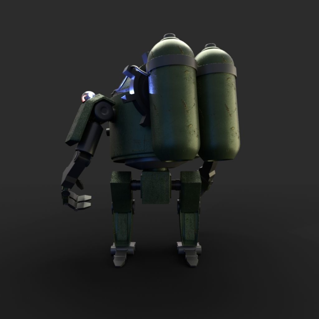 Robot steampunk style 3D model | CGTrader