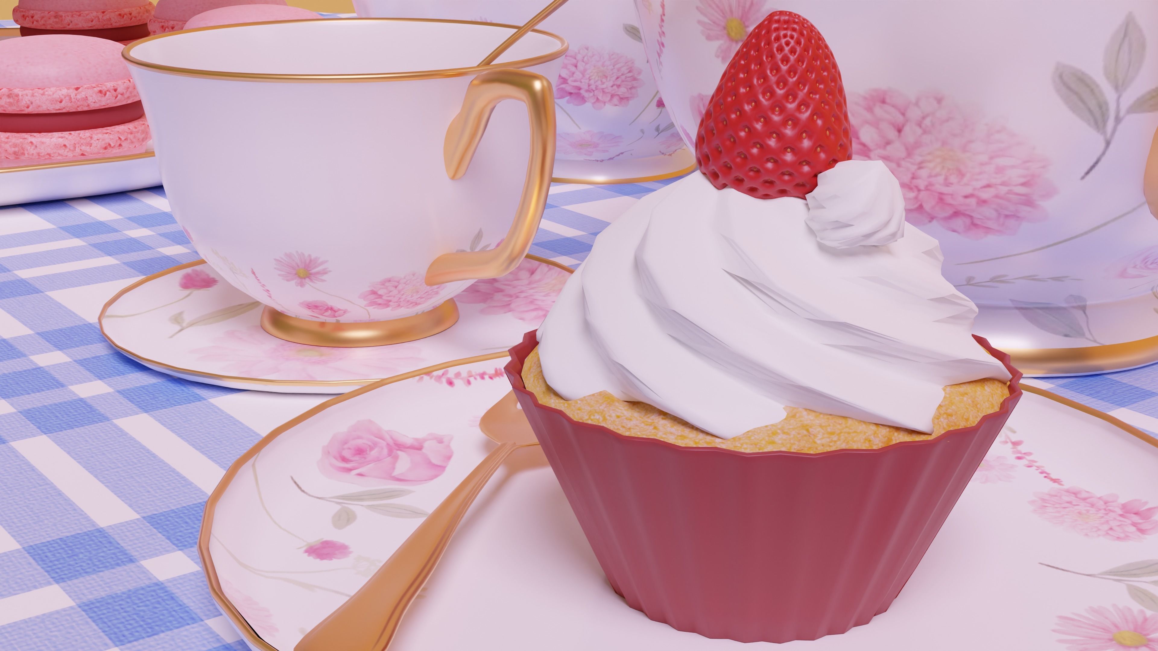 Set tea Party 3D model | CGTrader