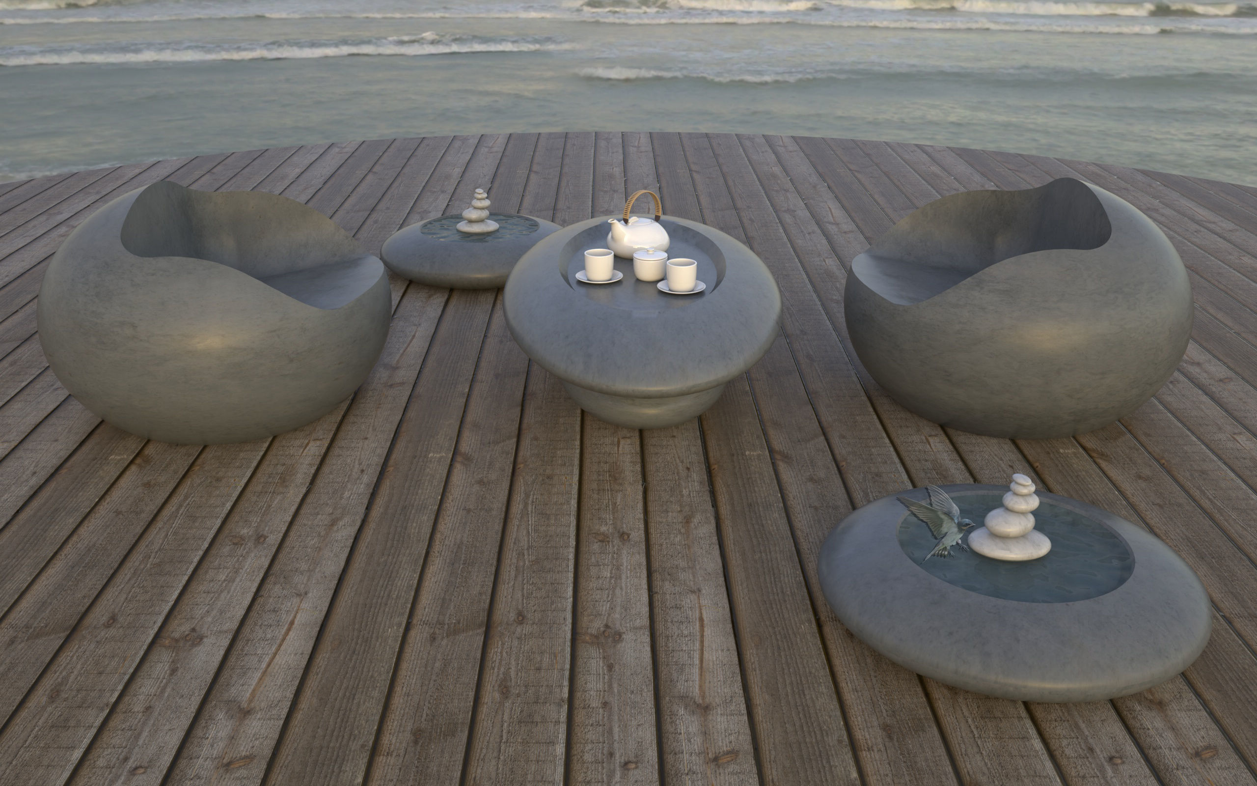 YOGA SPECIAL STONE SEATING 3d model 3D model | CGTrader