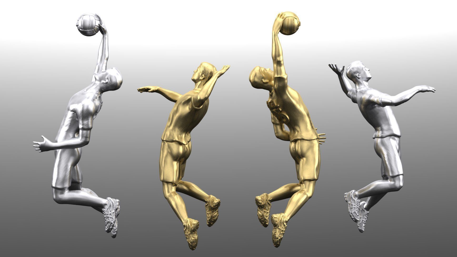 Volleyball player 3D model 3D printable | CGTrader