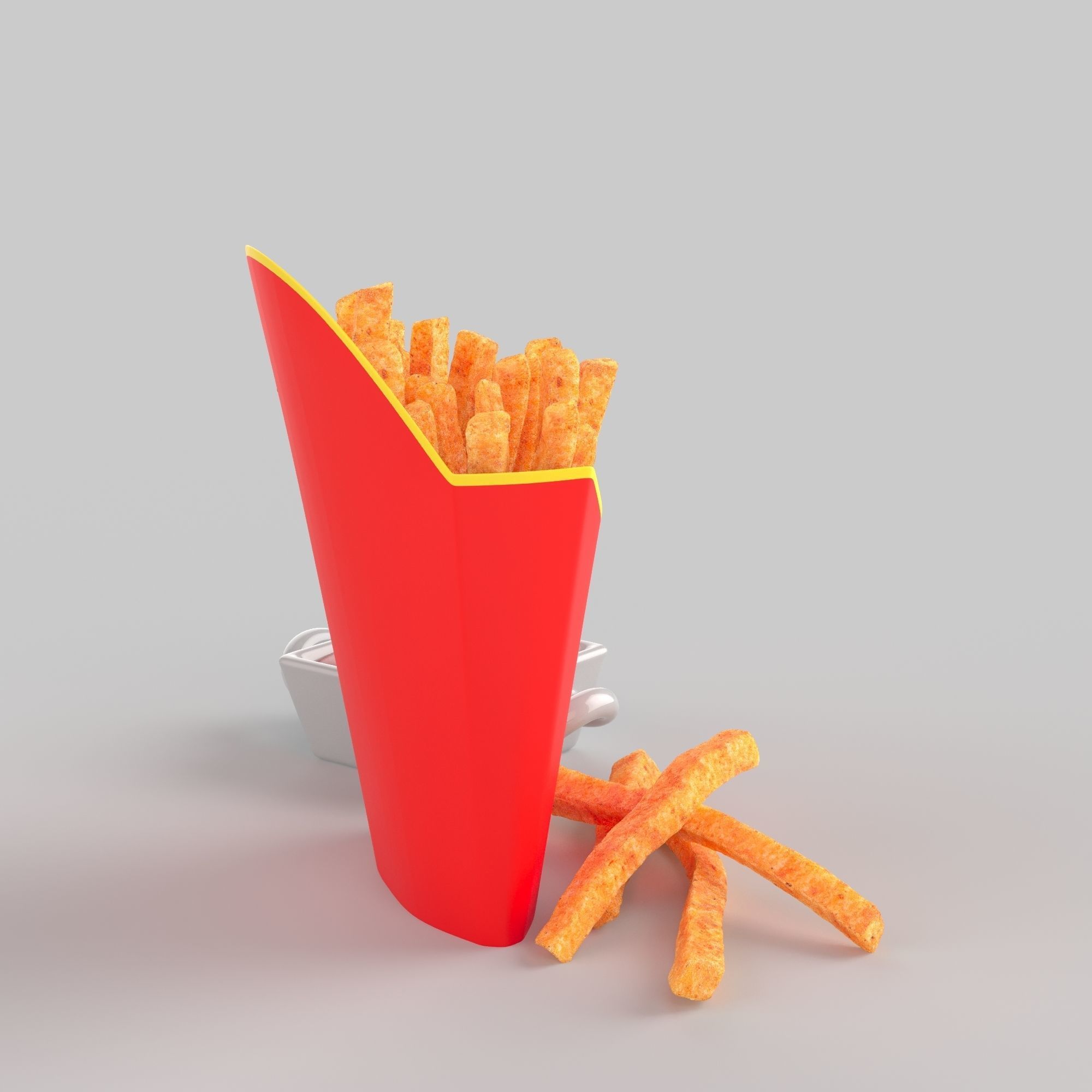 french fries 3D model | CGTrader
