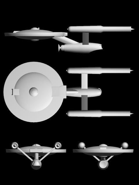 Star Trek Valley Forge 1-2500 scale free 3D model 3D printable | CGTrader