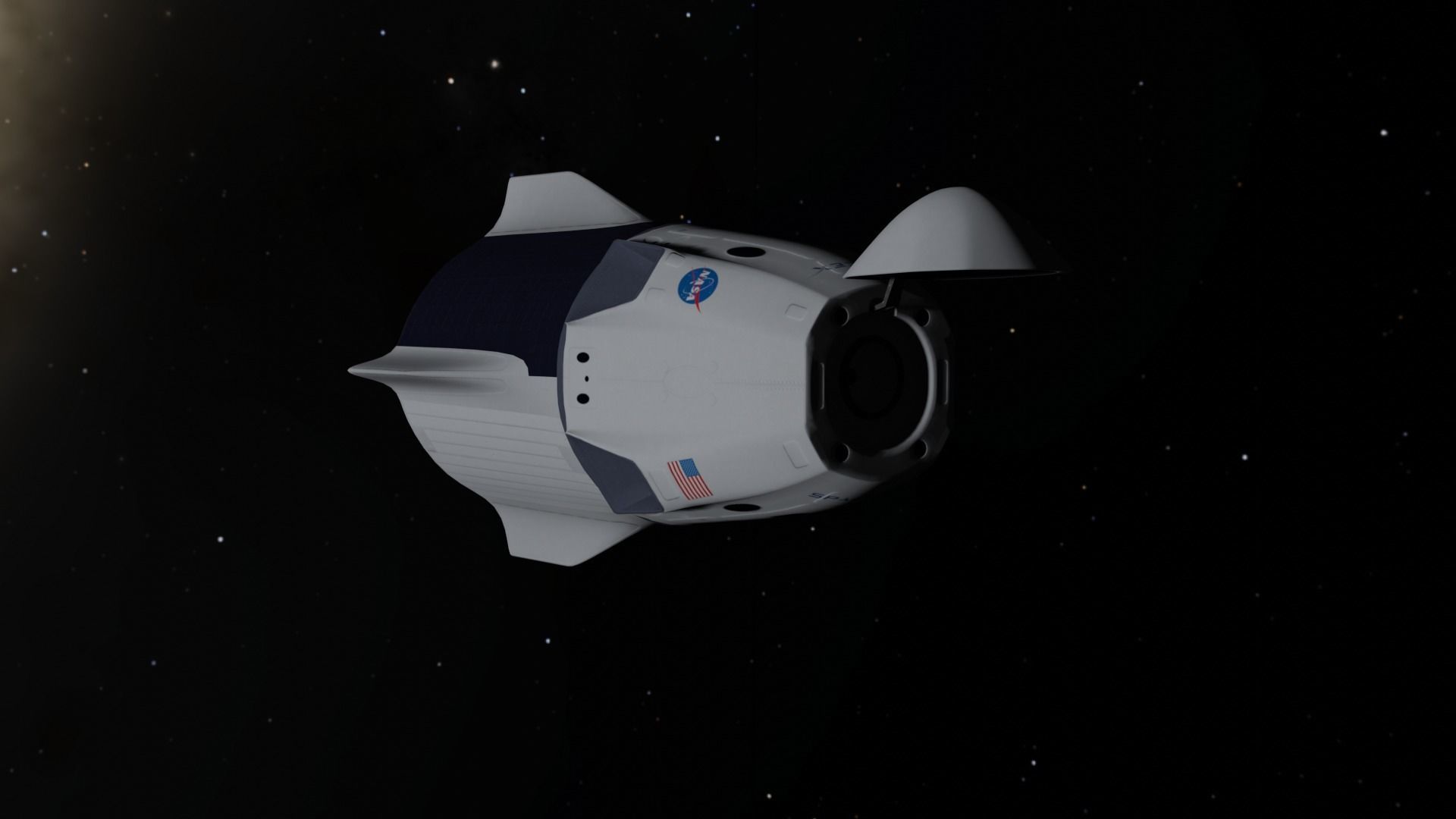 3D model SpaceX Crew Dragon VR / AR / low-poly | CGTrader