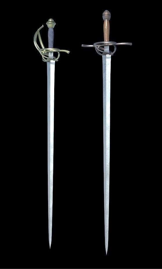 Side Swords - Early Rapiers 3D model | CGTrader