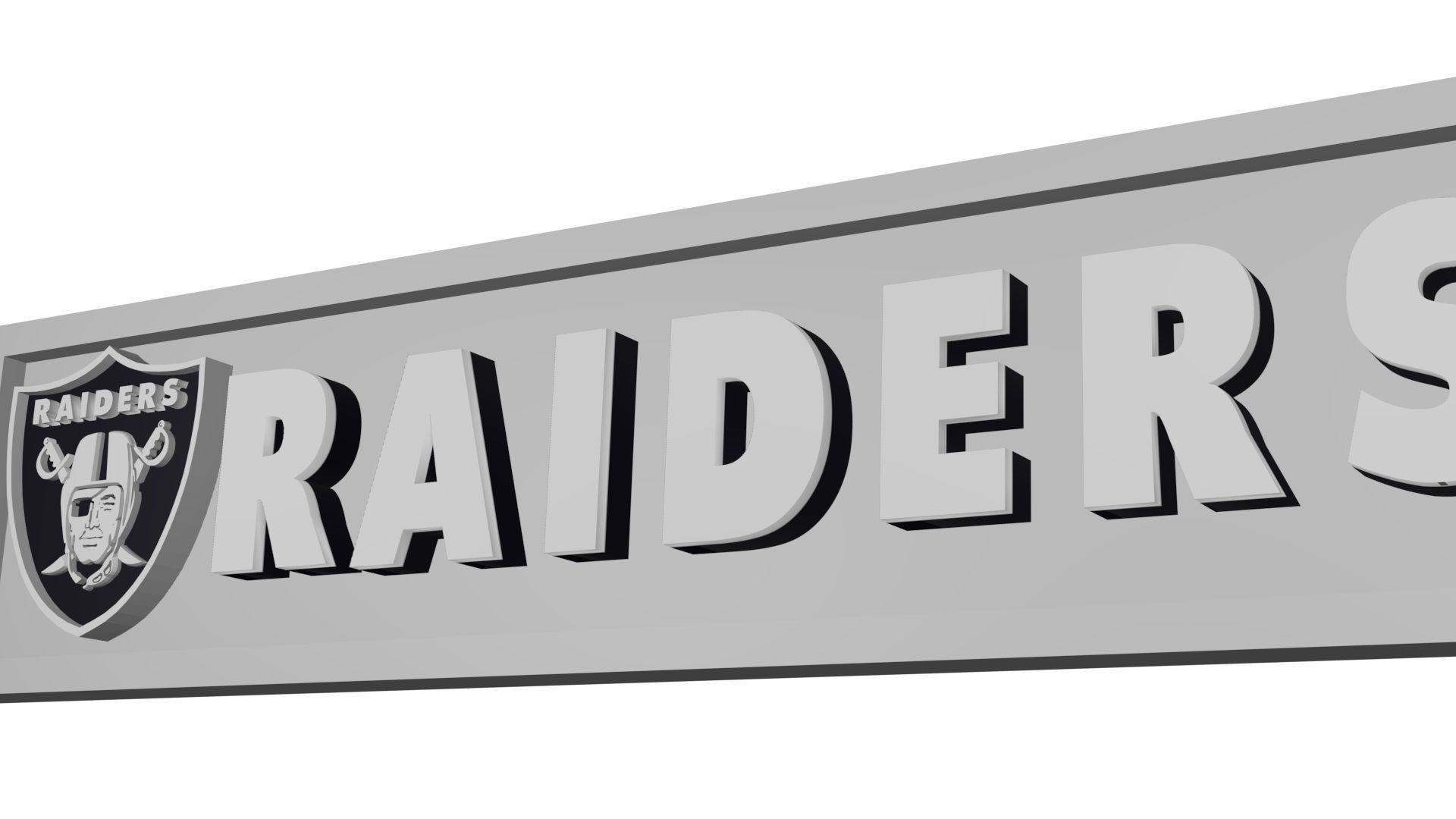Raiders logo plate 3D model | CGTrader