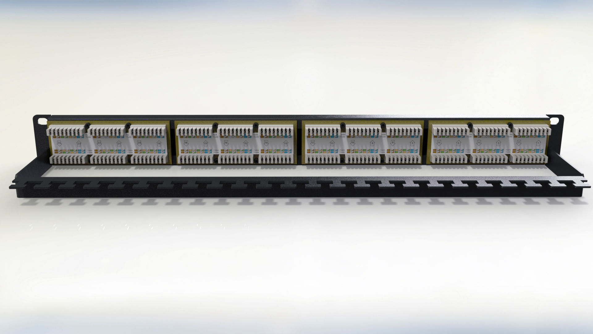 Patch panel 3D model | CGTrader