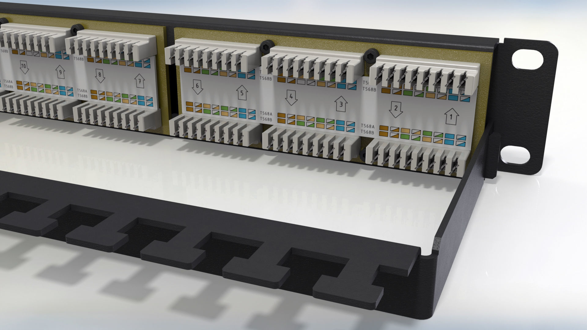 Patch panel 3D model | CGTrader