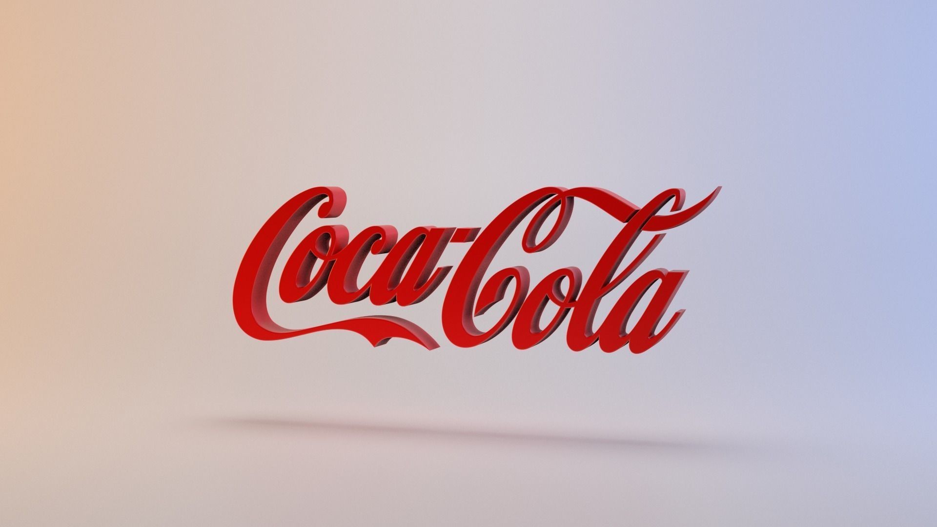 3D model Coca Cola Logo VR / AR / low-poly | CGTrader