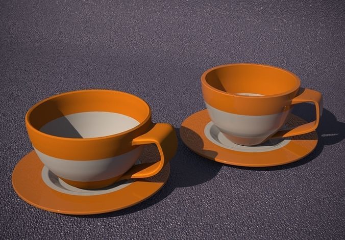 Cups 3d model two coffee free 3D model | CGTrader