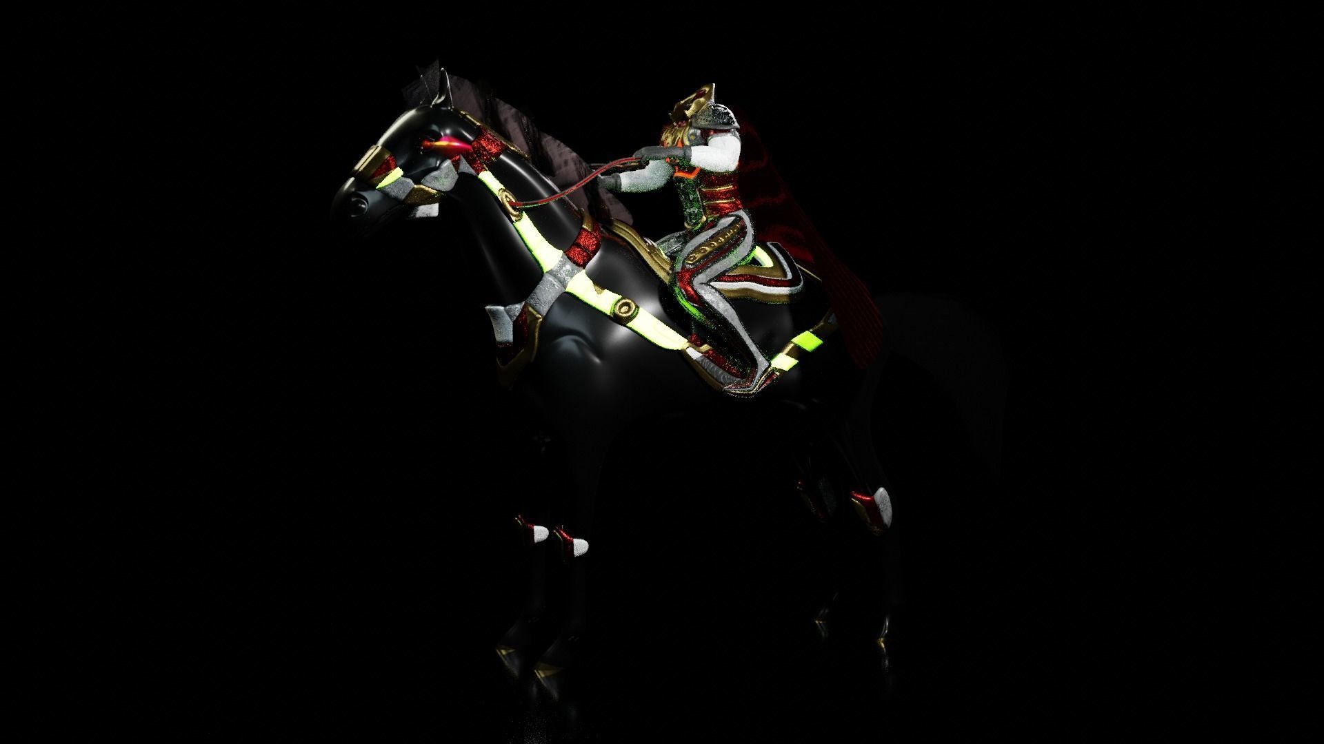 The Headless Horseman-Prince of Halloween 3D model animated rigged ...