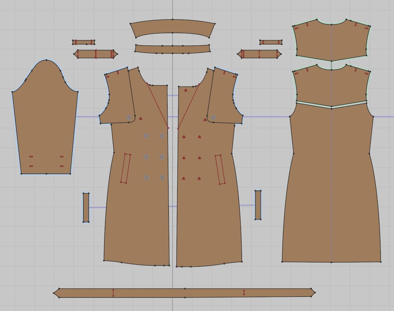 Wool trench coat 3D model | CGTrader