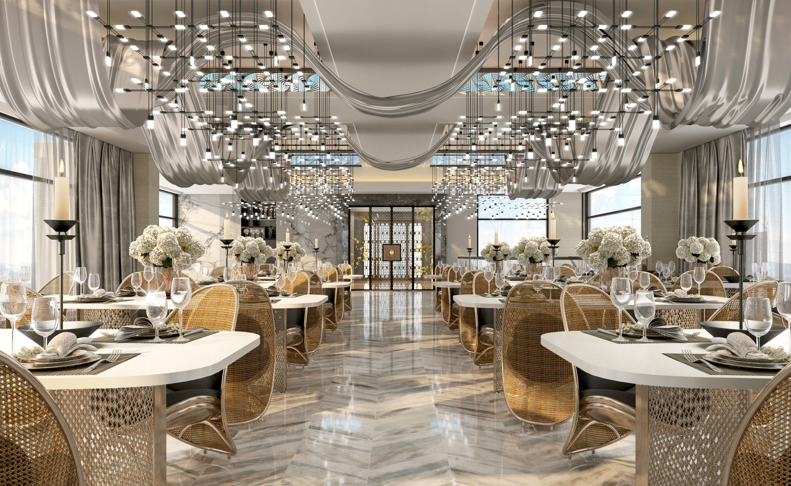 Light luxury restaurant 3D | CGTrader