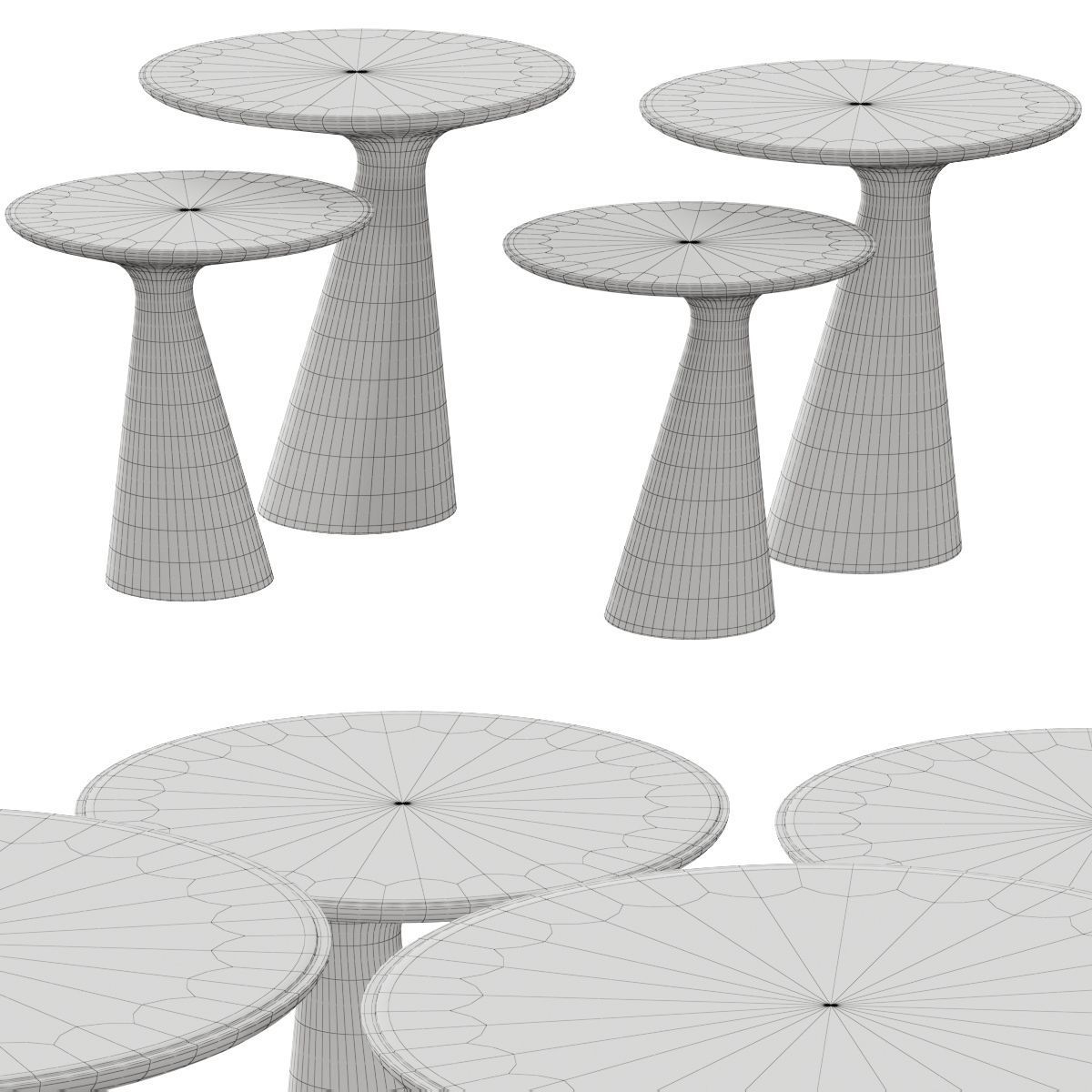 Cattelan Italia Peyote Keramik Coffee and Side Tables 3D model | CGTrader