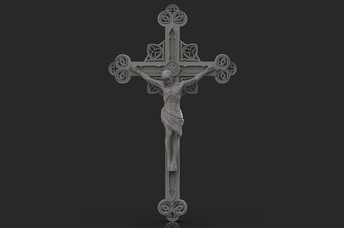 JESUS ON THE CROSS 3D print model 3D model 3D printable | CGTrader