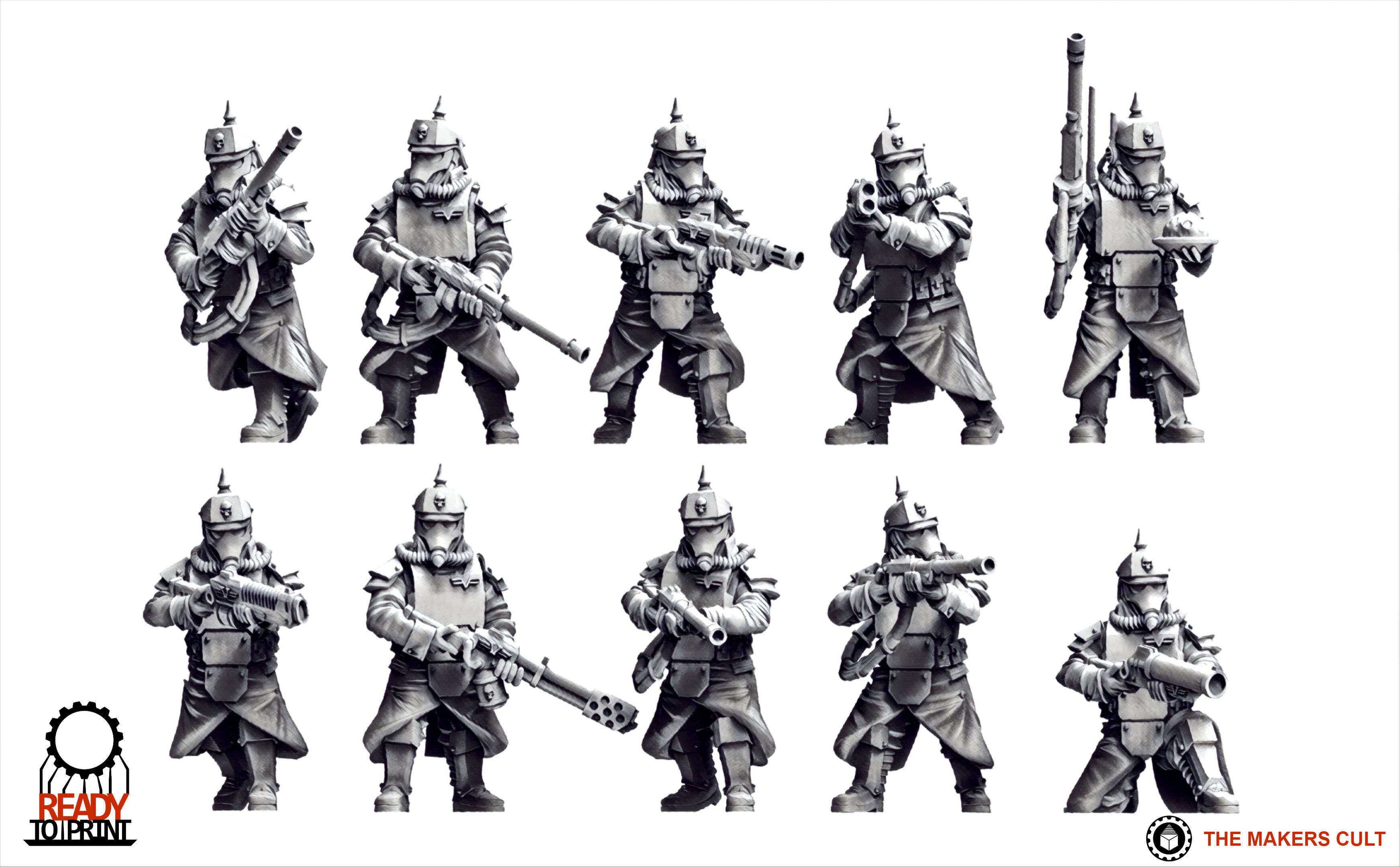 Valour Korps - Shock Infantry Builder 3D model 3D printable | CGTrader