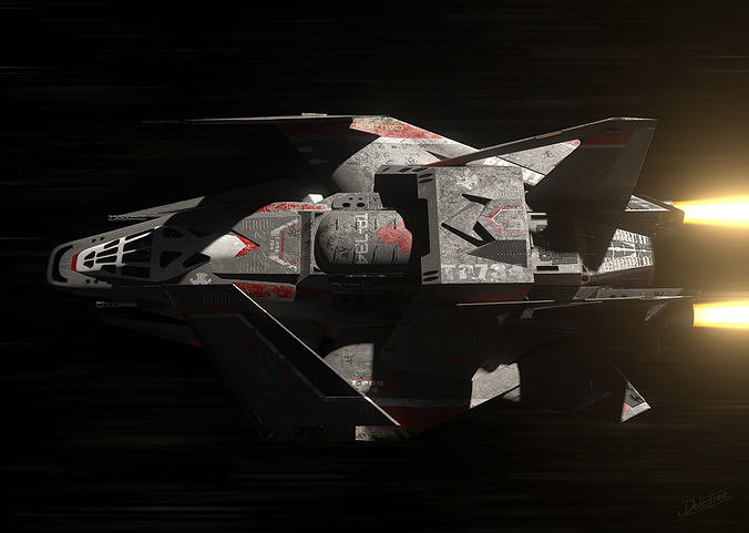 3D model Spaceship - Original Design VR / AR / low-poly | CGTrader