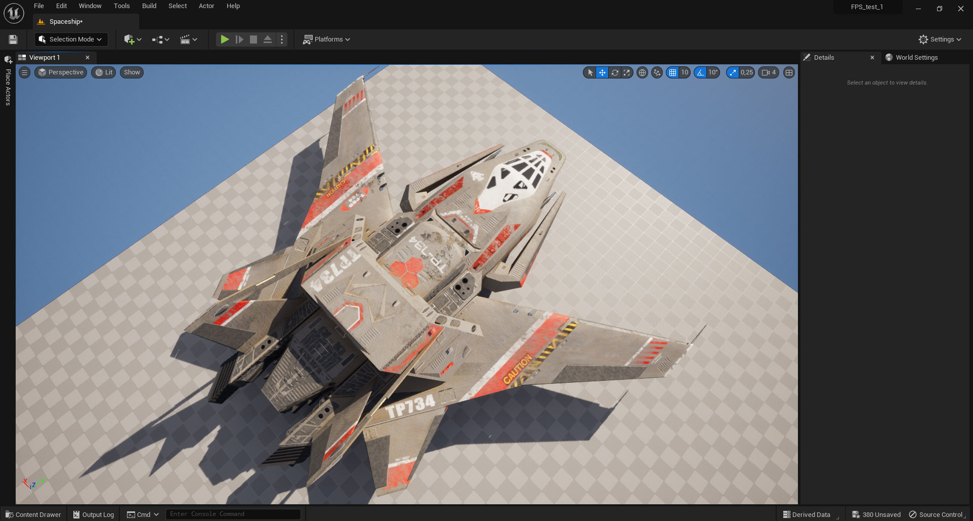 3D model Spaceship - Original Design VR / AR / low-poly | CGTrader