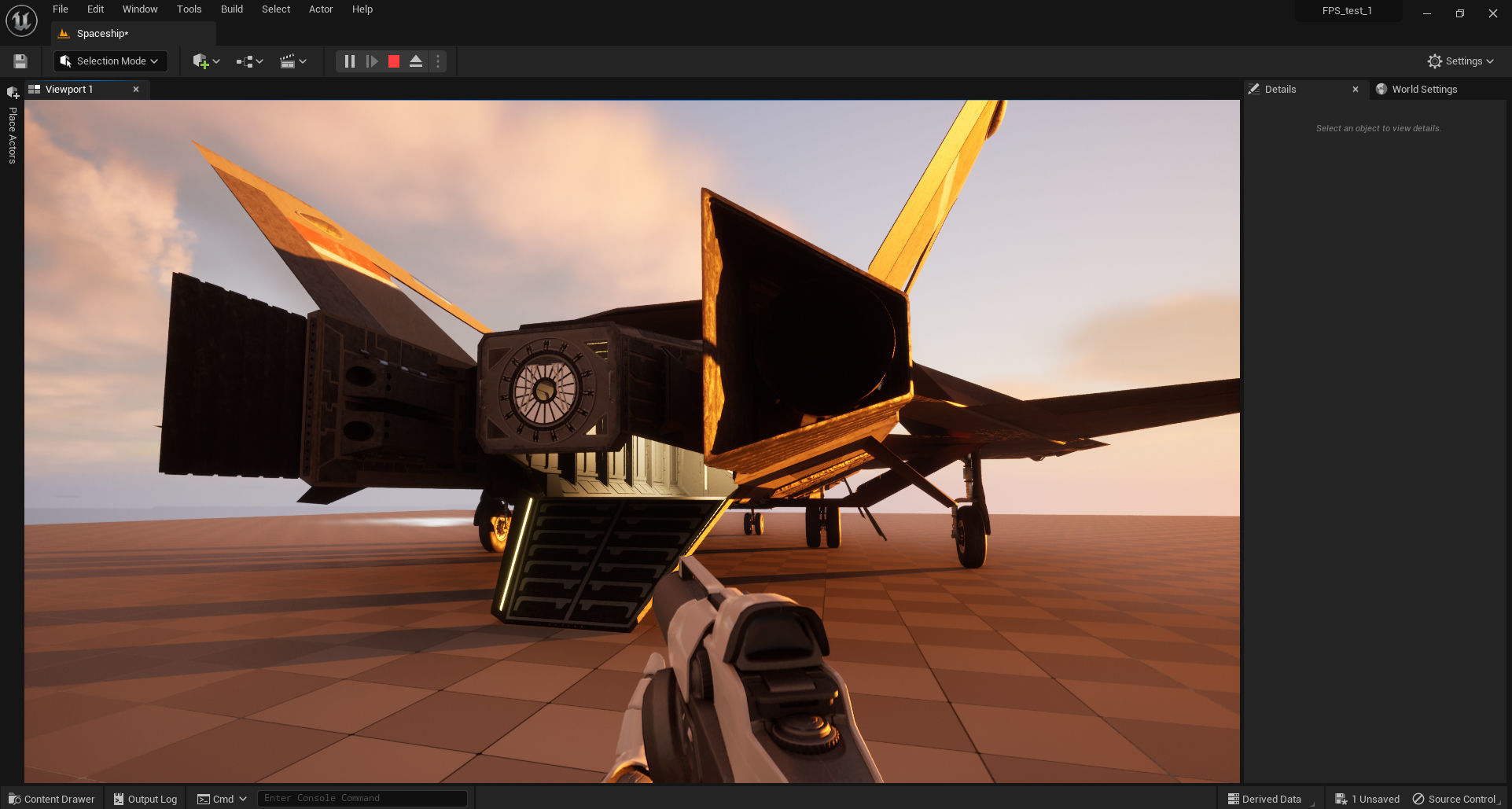 3D model Spaceship - Original Design VR / AR / low-poly | CGTrader