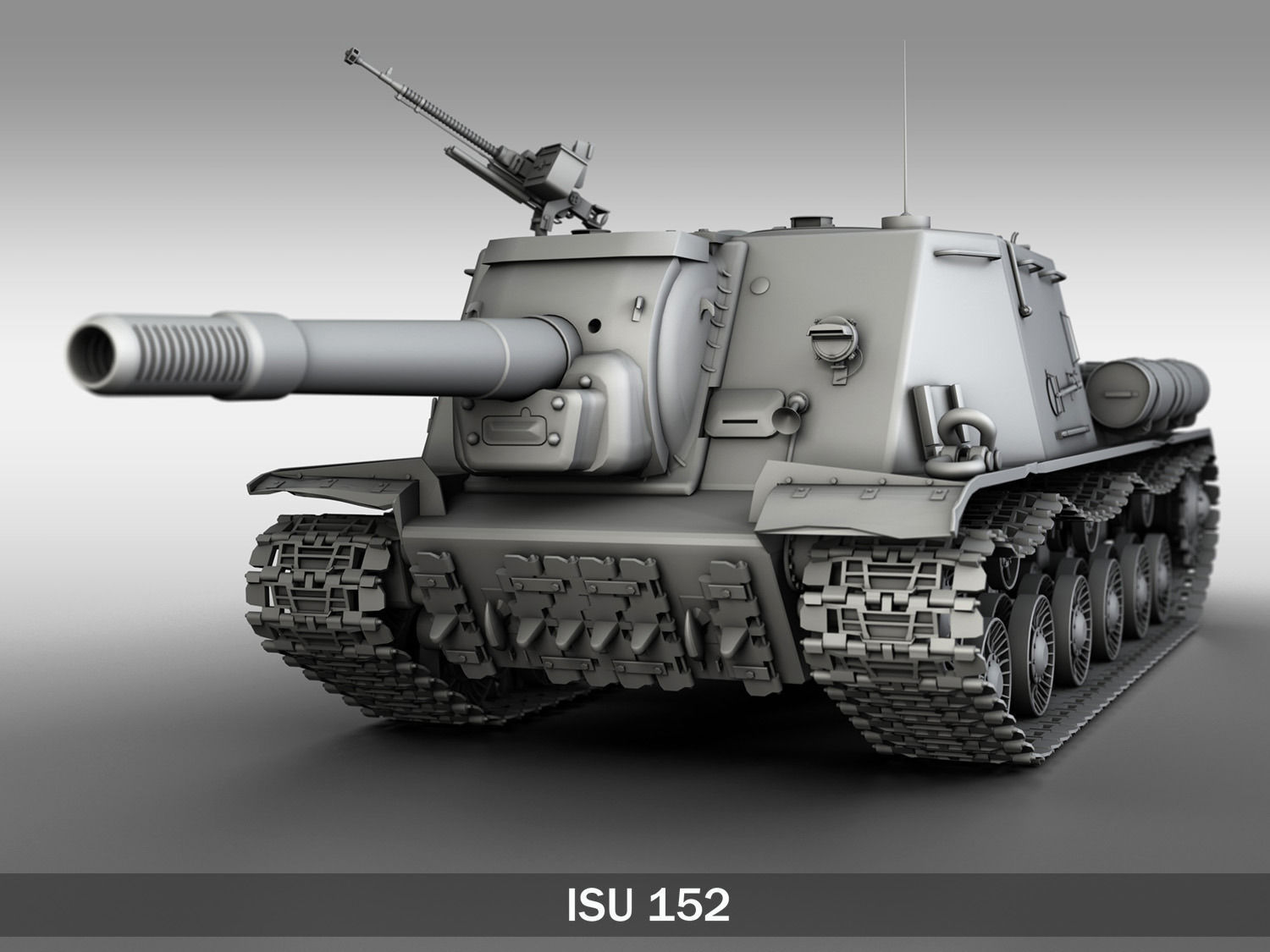 ISU-152 - Soviet heavy self-propelled gun 3D model | CGTrader