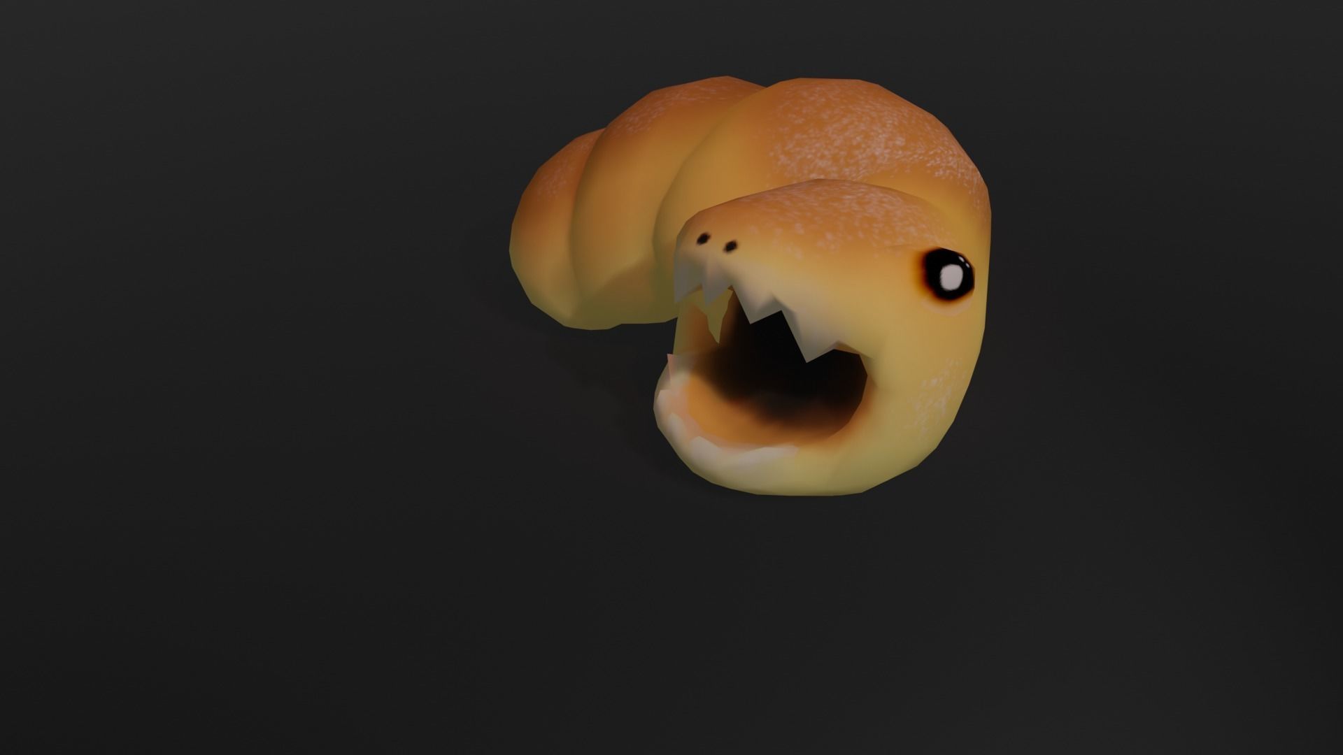 3D model Hand Painted Croissant Monster VR / AR / low-poly | CGTrader